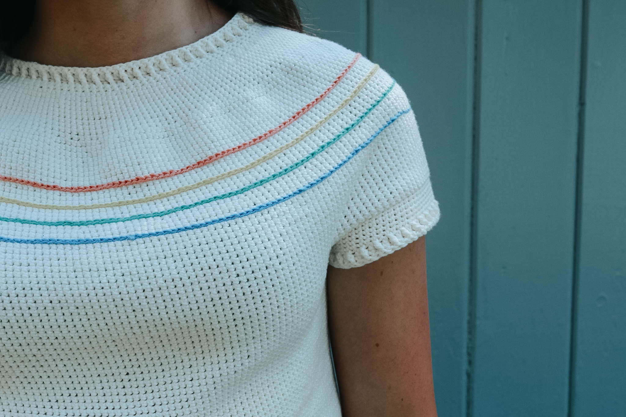 Pride Yoke – Rainbow Circular Yoke Worked Seamlessly From the Top-Down ...