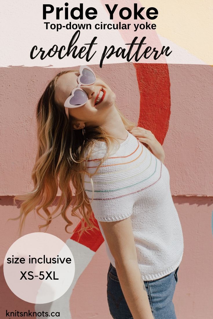 Pride Yoke – Rainbow Circular Yoke Worked Seamlessly From the Top-Down ...