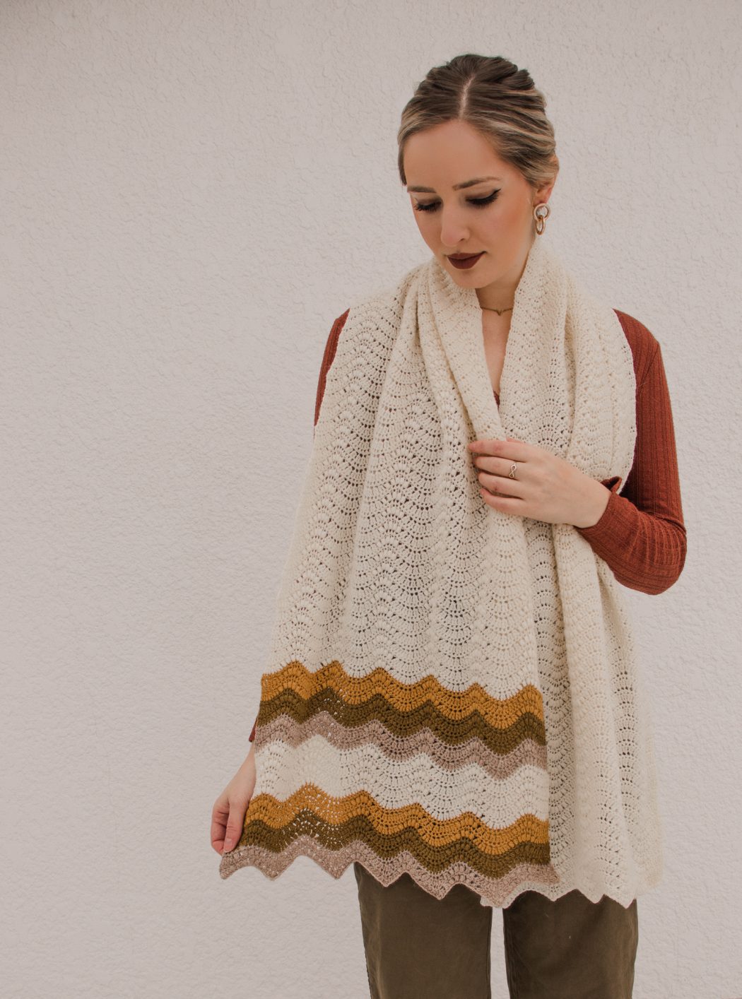 Misty Valley Scarf – [FREE] Crochet Pattern for Fingering-Weight Wavy ...