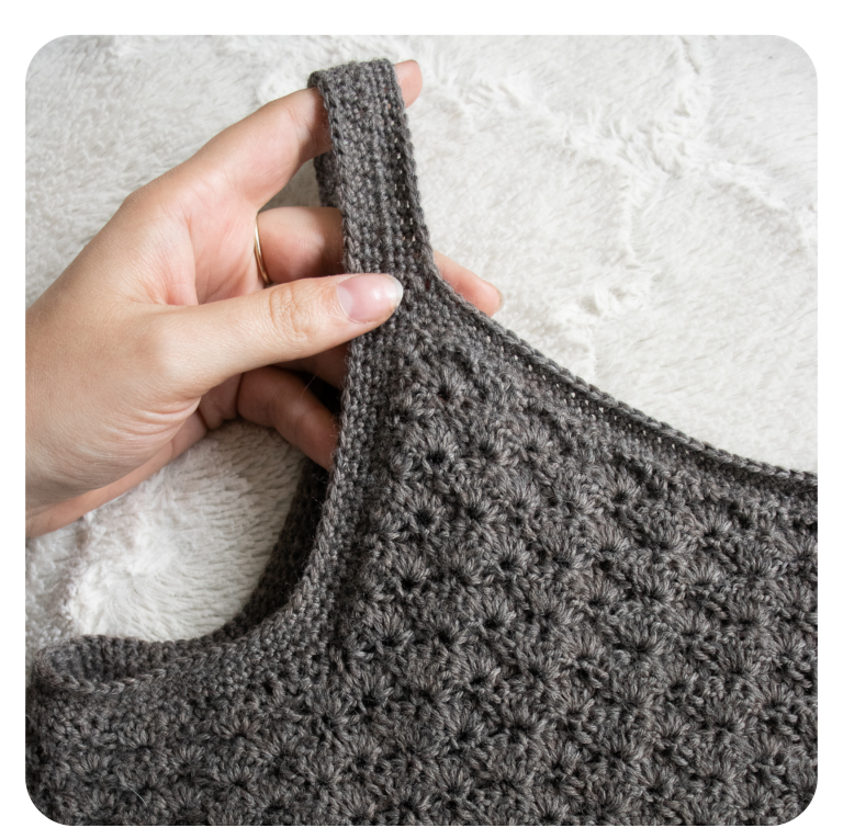 Desert Stroll Tank – [FREE] Shell Stitch Crochet Tank with High Neck ...