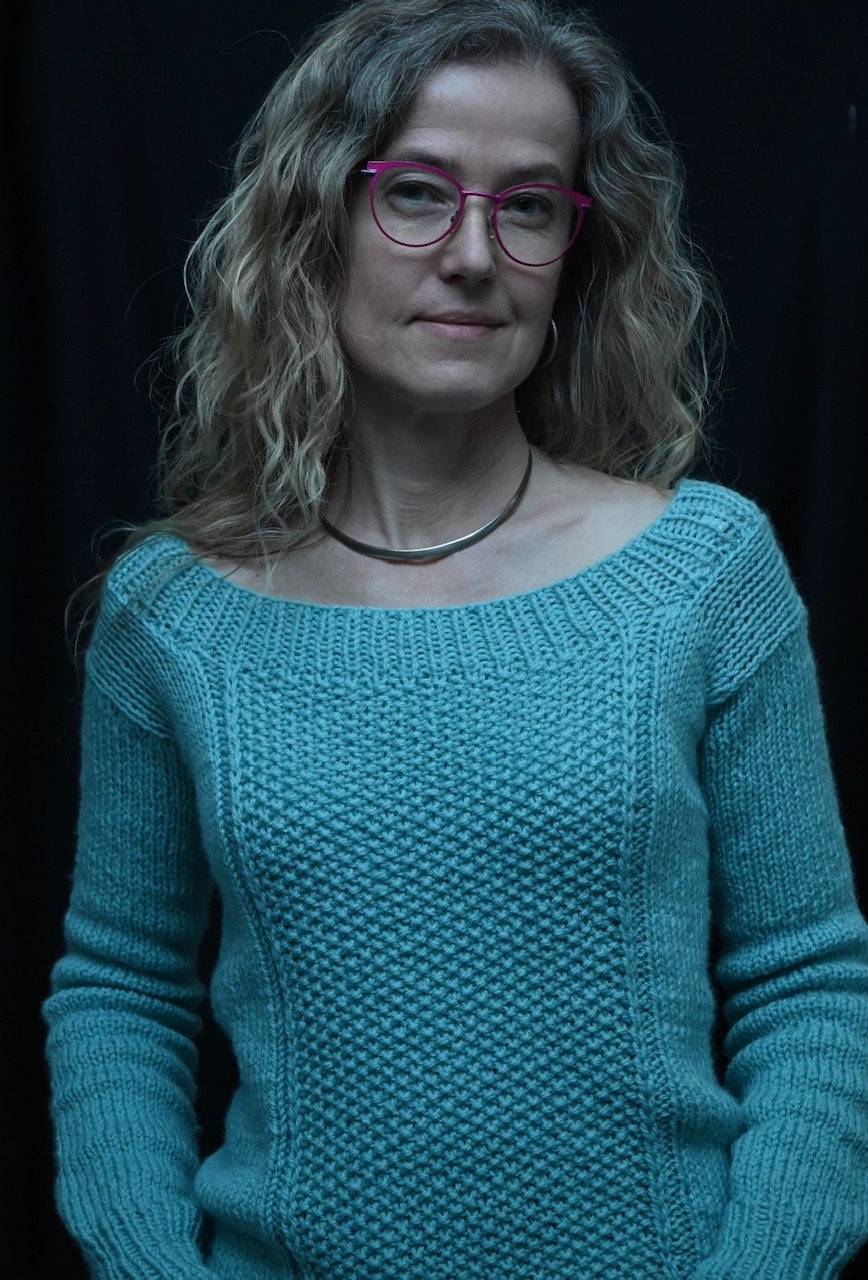 Partridge Pullover – Drop Shoulder Sweater with Center Seed Stitch ...