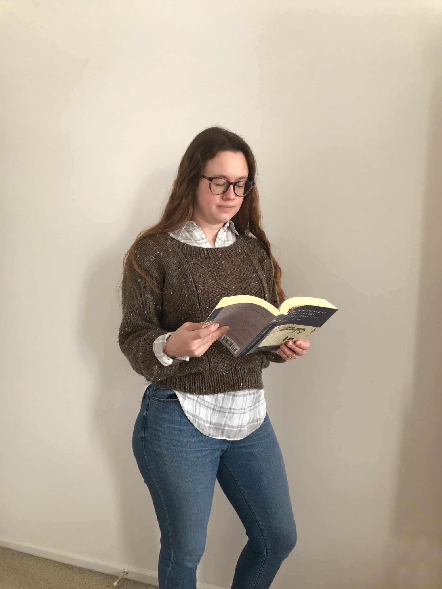 Partridge Pullover – Drop Shoulder Sweater with Center Seed Stitch ...