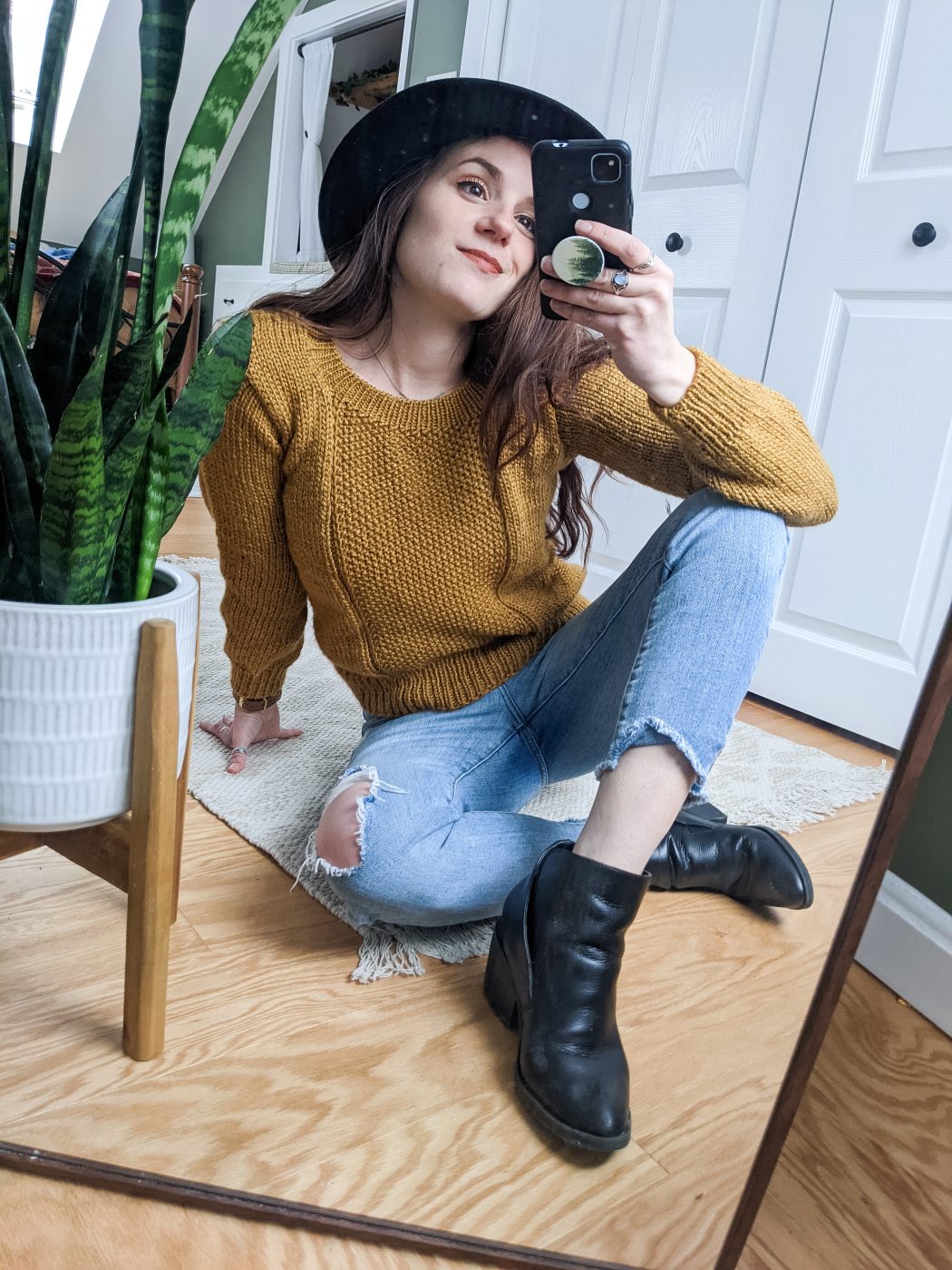 Partridge Pullover – Drop Shoulder Sweater with Center Seed Stitch ...