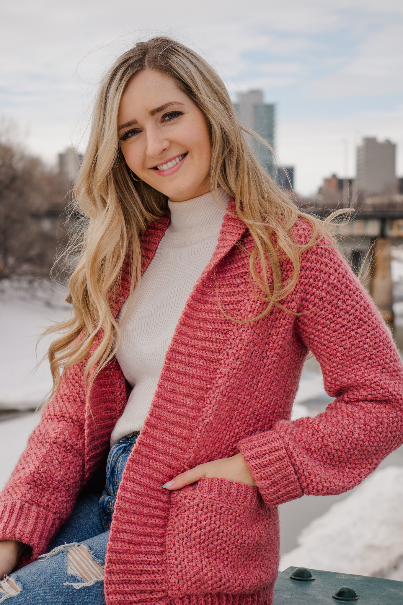 Cloverwood Cardigan – Crochet Pattern for Relaxed Linen Stitch Cardigan ...