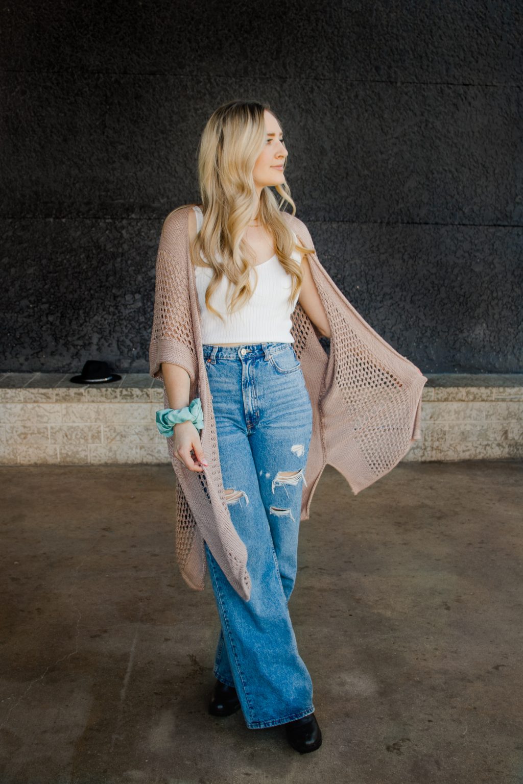 Coastline Cover-Up – Knitting Pattern for Lacy Bamboo Beach Cover Up ...