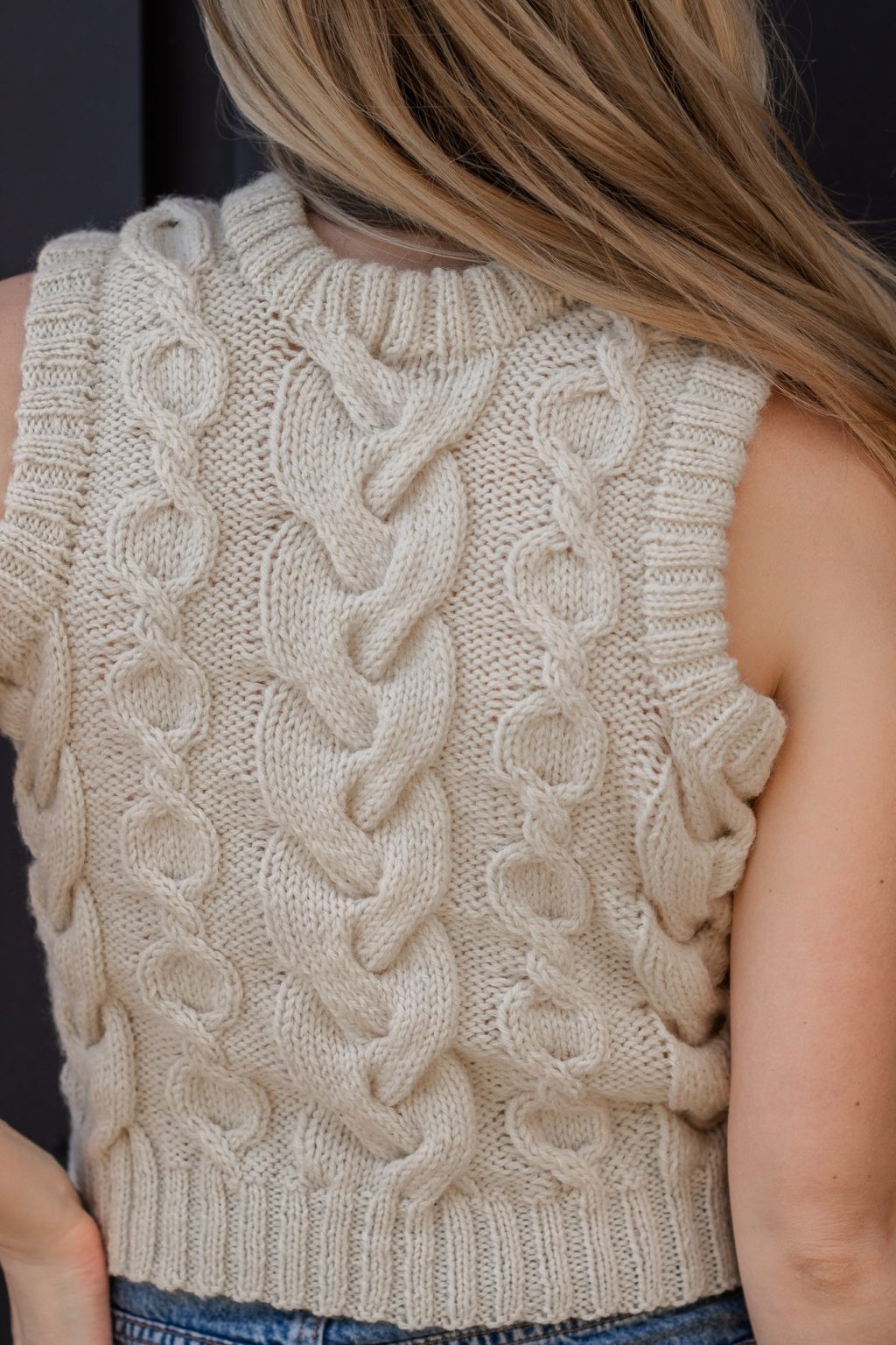 Sterling Slipover – Knitting Pattern for Cabled Vest with V-Neck and ...