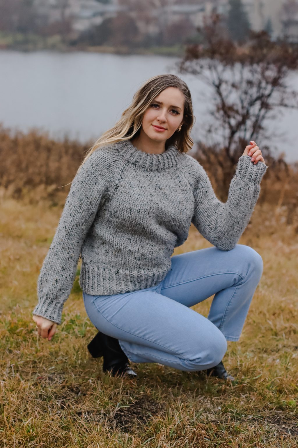 Hazy River Raglan – Knitting Pattern for Chunky Raglan Sweater with ...