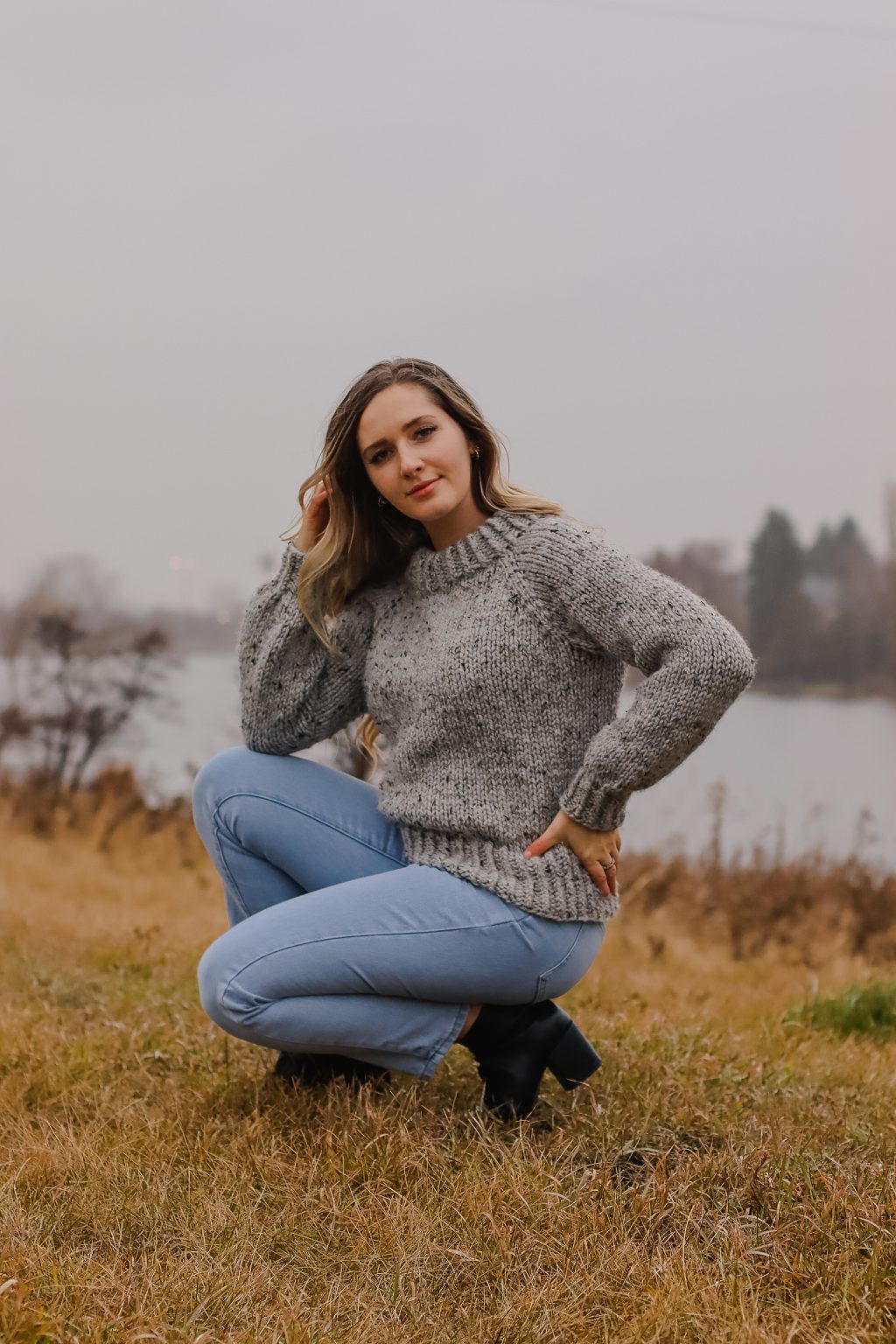 Hazy River Raglan – Knitting Pattern for Chunky Raglan Sweater with ...