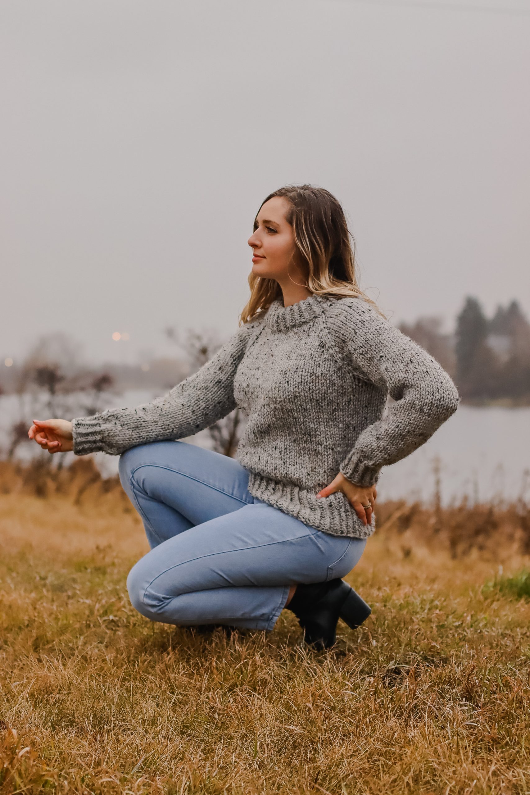 Hazy River Raglan – Knitting Pattern for Chunky Raglan Sweater with ...