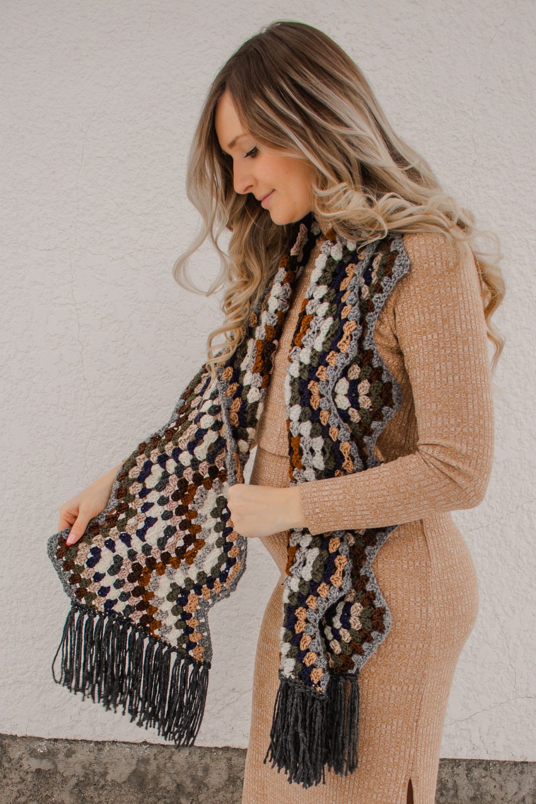 Jefferson Scrap Scarf – Crochet Pattern for Stash-Buster Granny Stitch ...