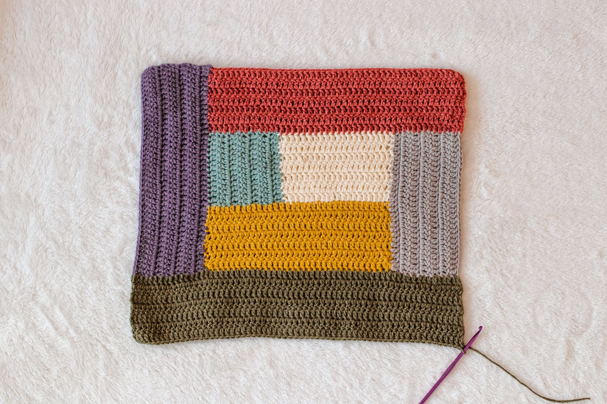 Wonder Block Baby Blanket – Crochet Pattern for Log Cabin Style Baby ...