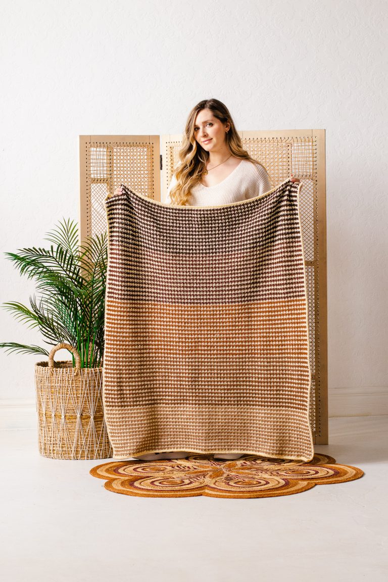 Houndstooth Baby Blanket – Crochet Pattern for Ombre/Fade Blanket ...