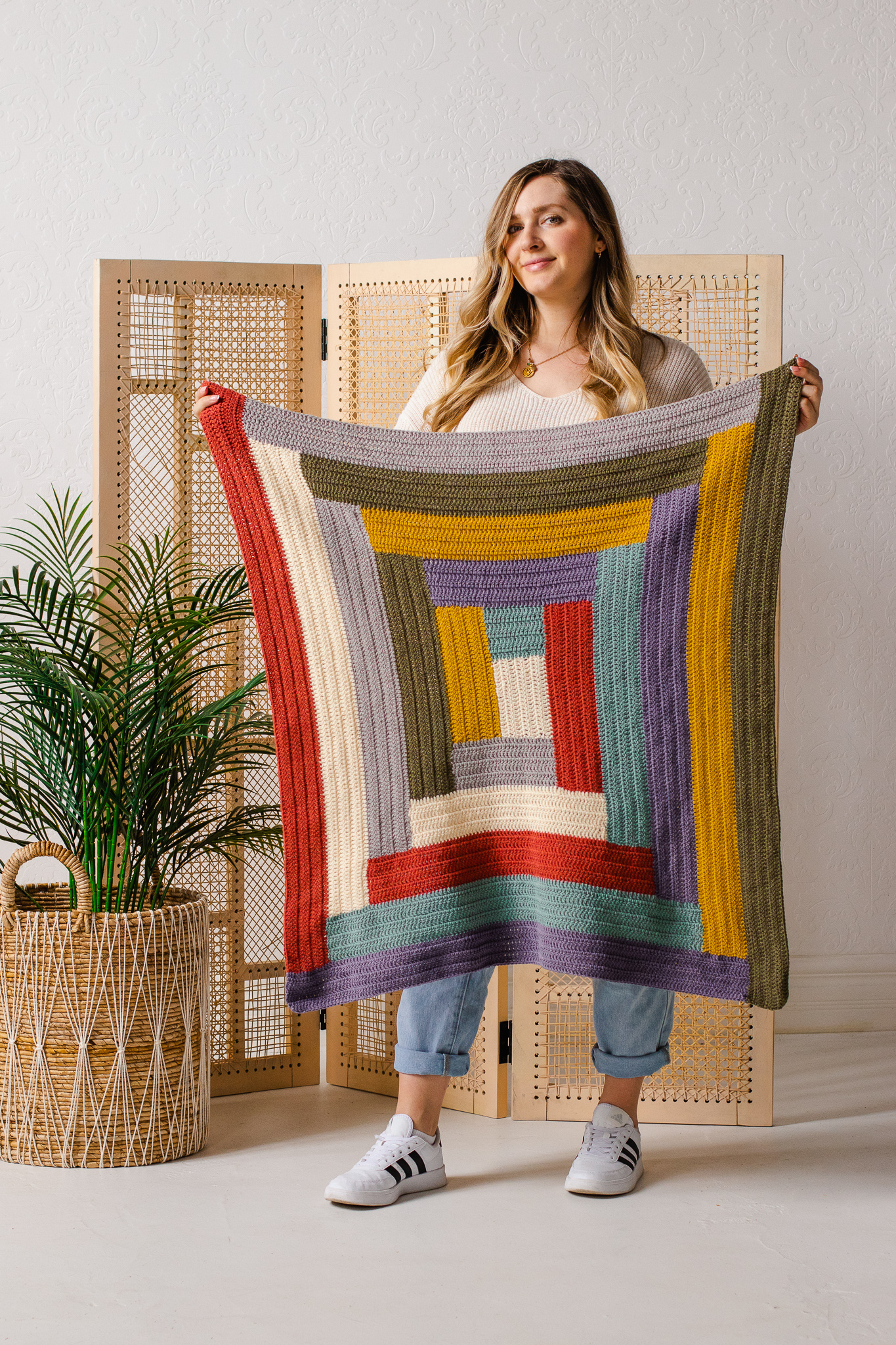 Wonder Block Baby Blanket – Crochet Pattern for Log Cabin Style Baby ...