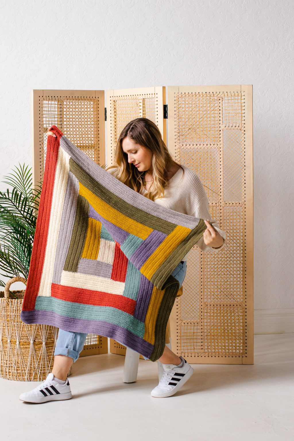 Wonder Block Baby Blanket – Crochet Pattern for Log Cabin Style Baby ...