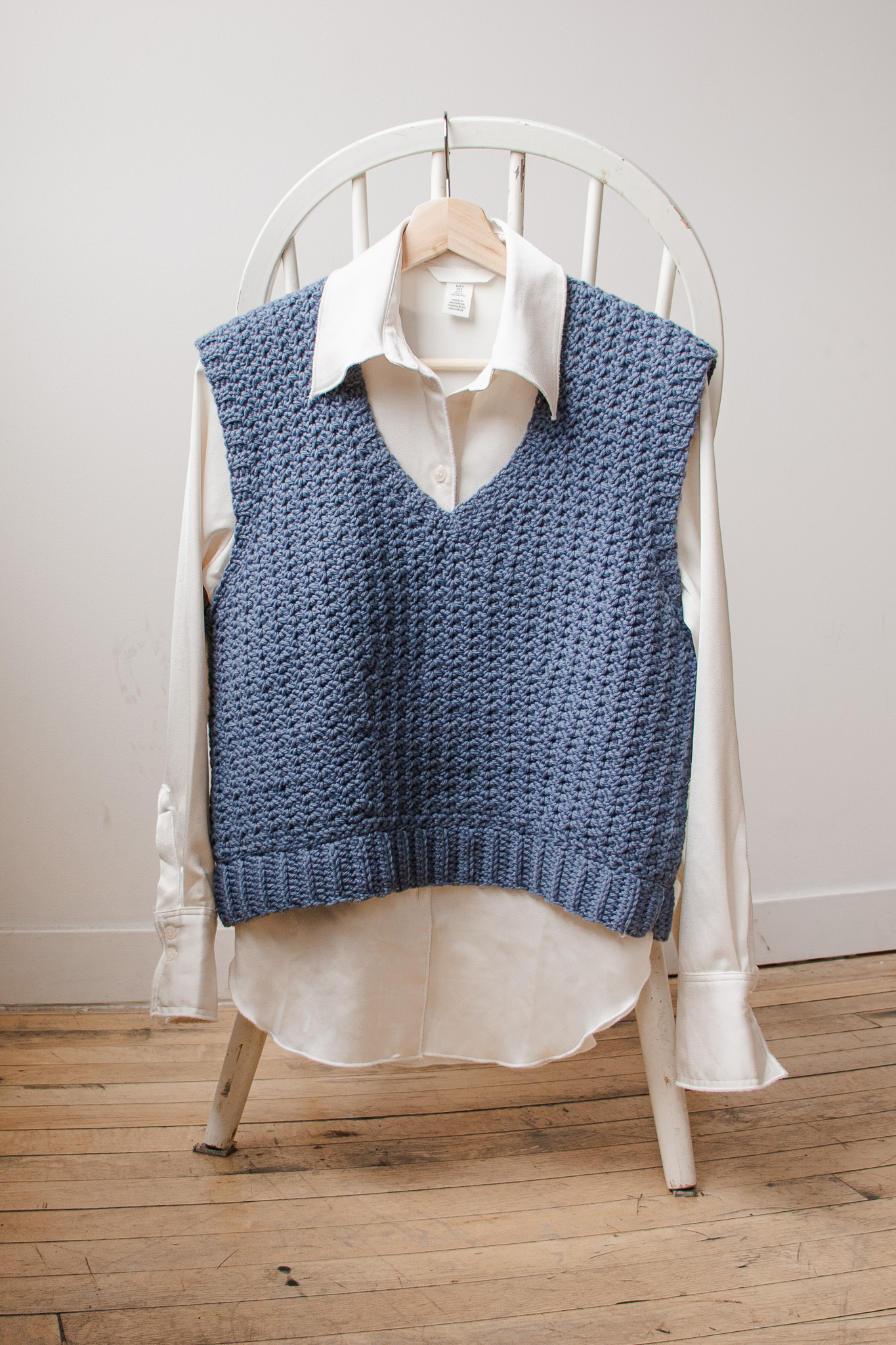 Vested Interest Slipover – Crochet Pattern for Oversized Office ...