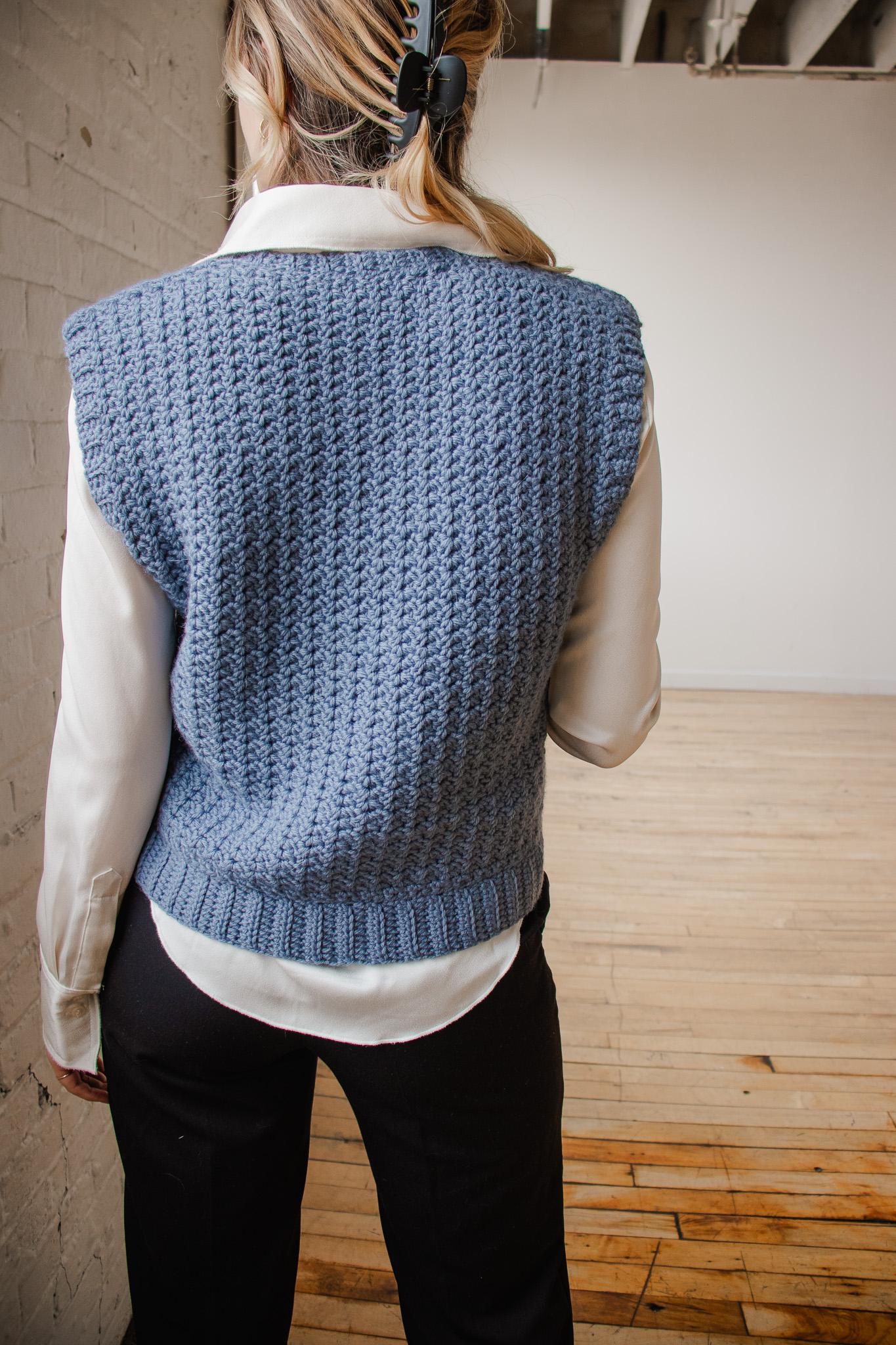 Vested Interest Slipover – Crochet Pattern for Oversized Office ...
