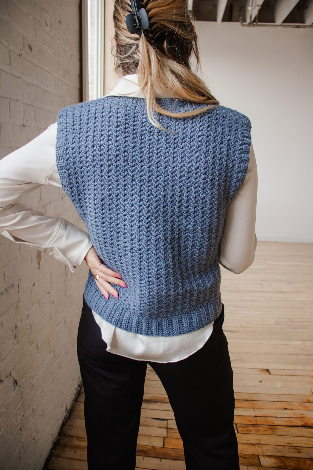 Vested Interest Slipover – Crochet Pattern for Oversized Office ...