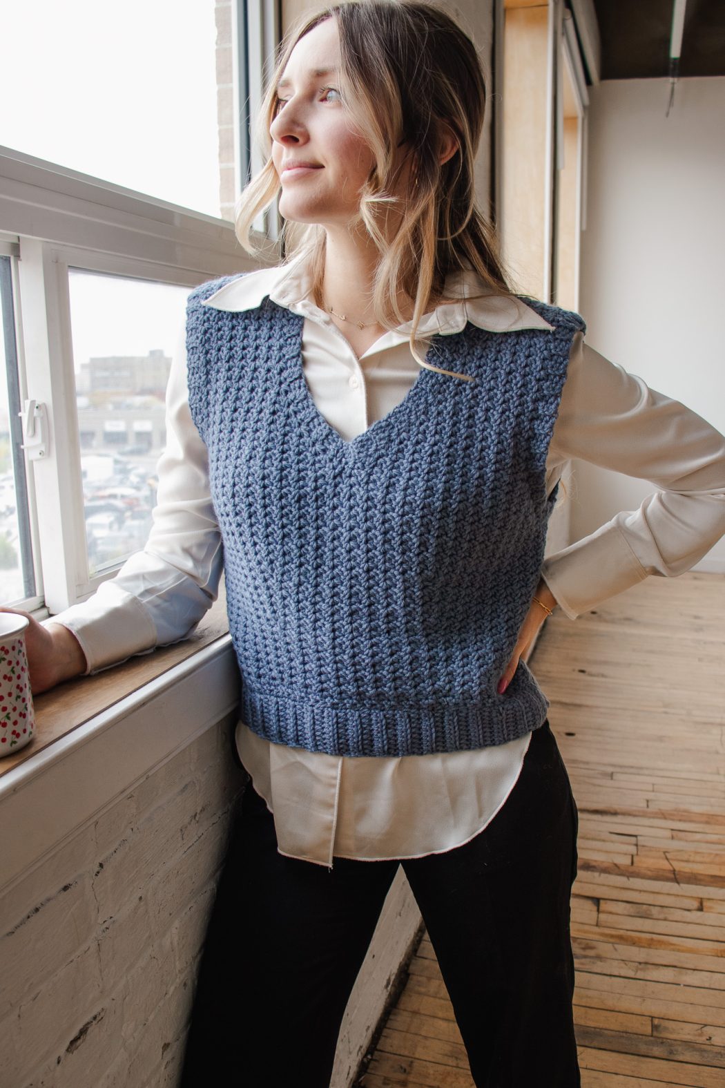 Vested Interest Slipover – Crochet Pattern for Oversized Office ...