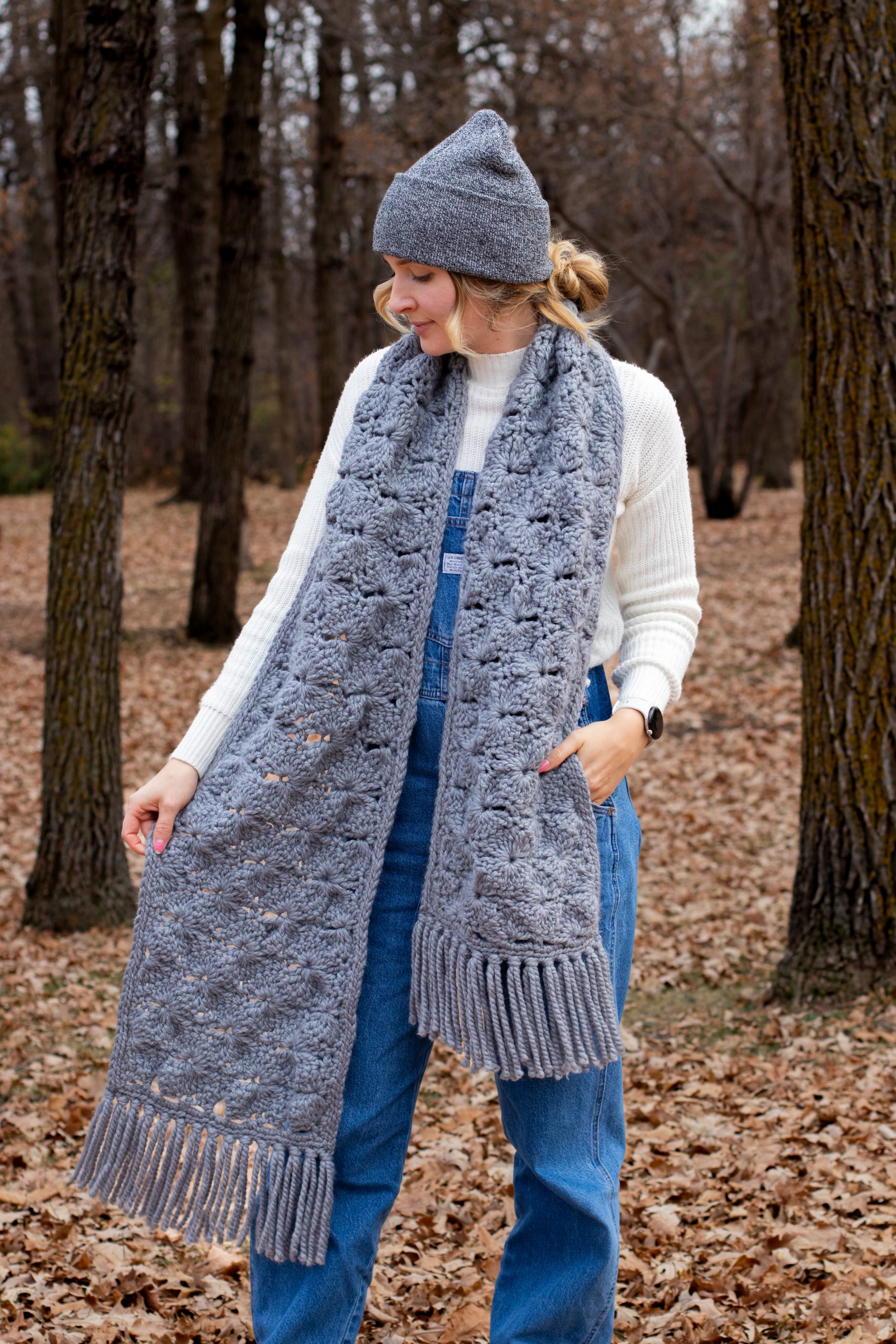 Smithfield Scarf – Crochet Pattern for Super Chunky Textured Shell ...
