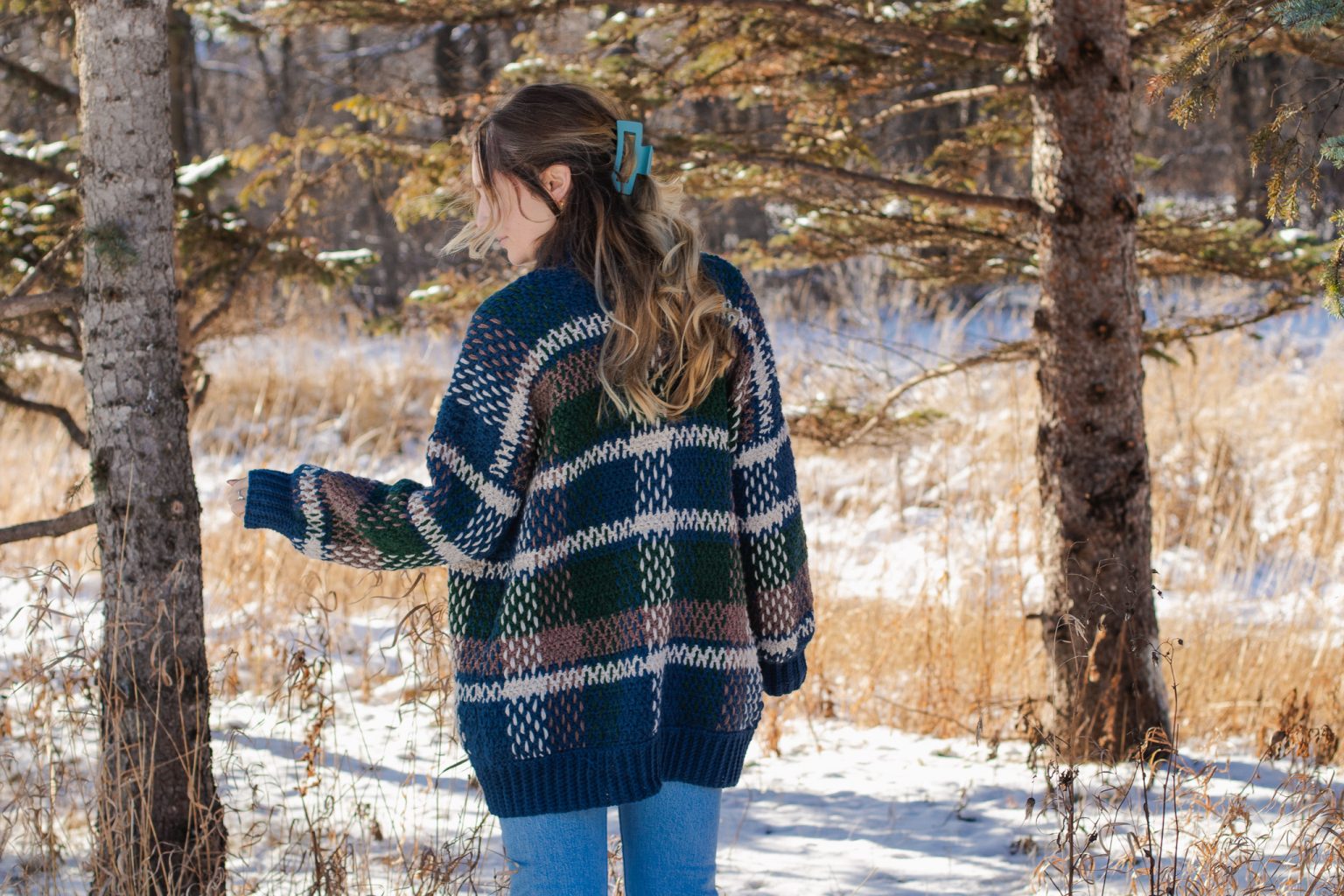 Plaid Cardigan – Crochet Pattern for Size Inclusive, Beginner-Friendly ...