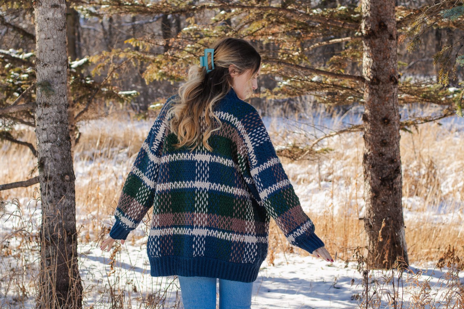 Plaid Cardigan – Crochet Pattern for Size Inclusive, Beginner-Friendly ...