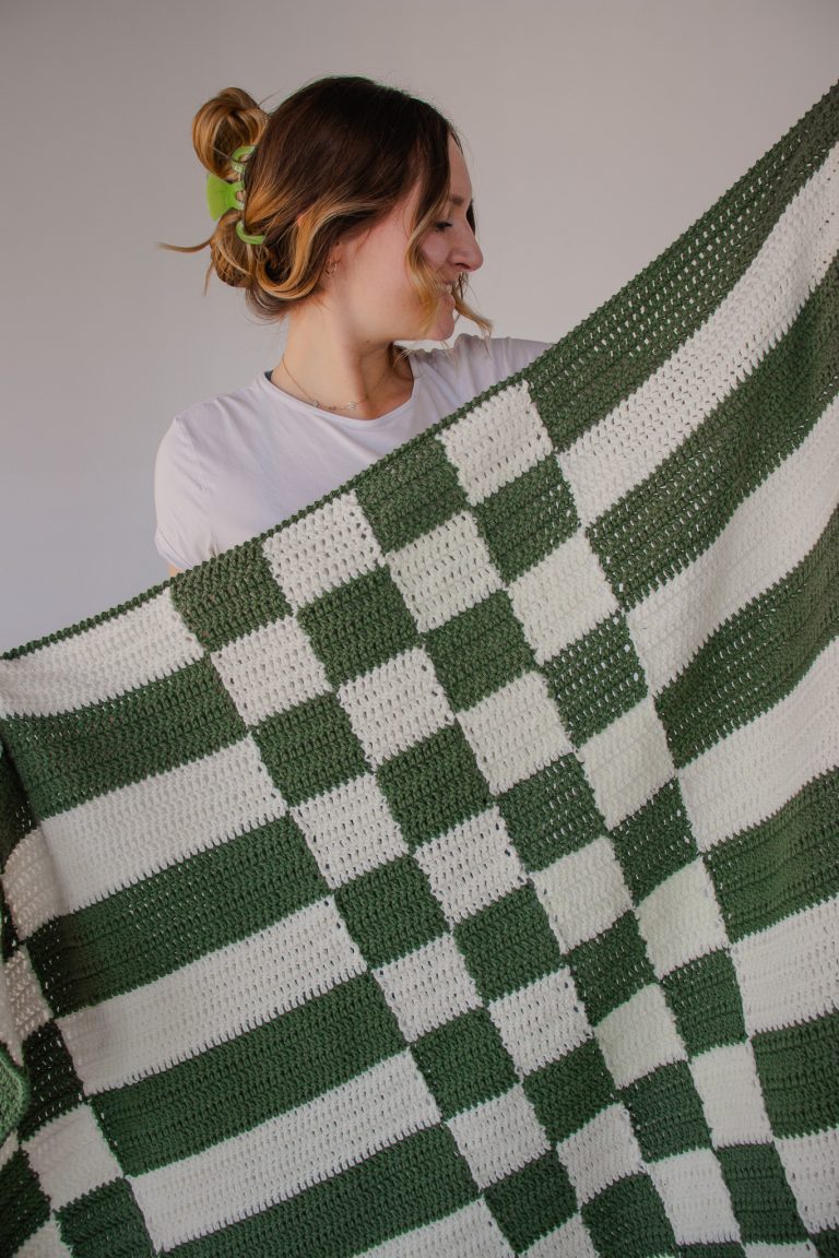 Checks And Stripes Throw – Crochet Pattern for Funky Checkerprint ...