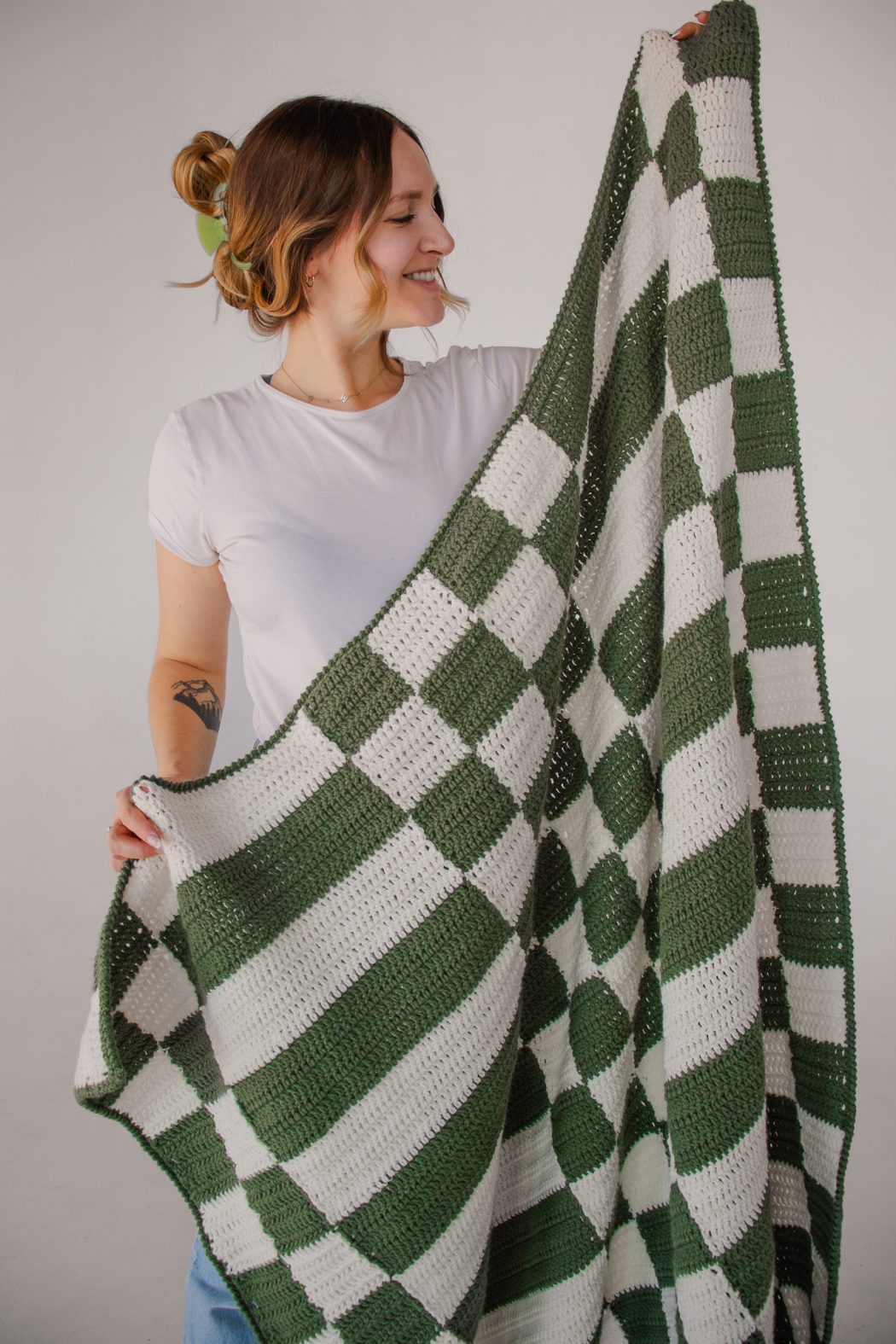 Checks And Stripes Throw – Crochet Pattern for Funky Checkerprint ...