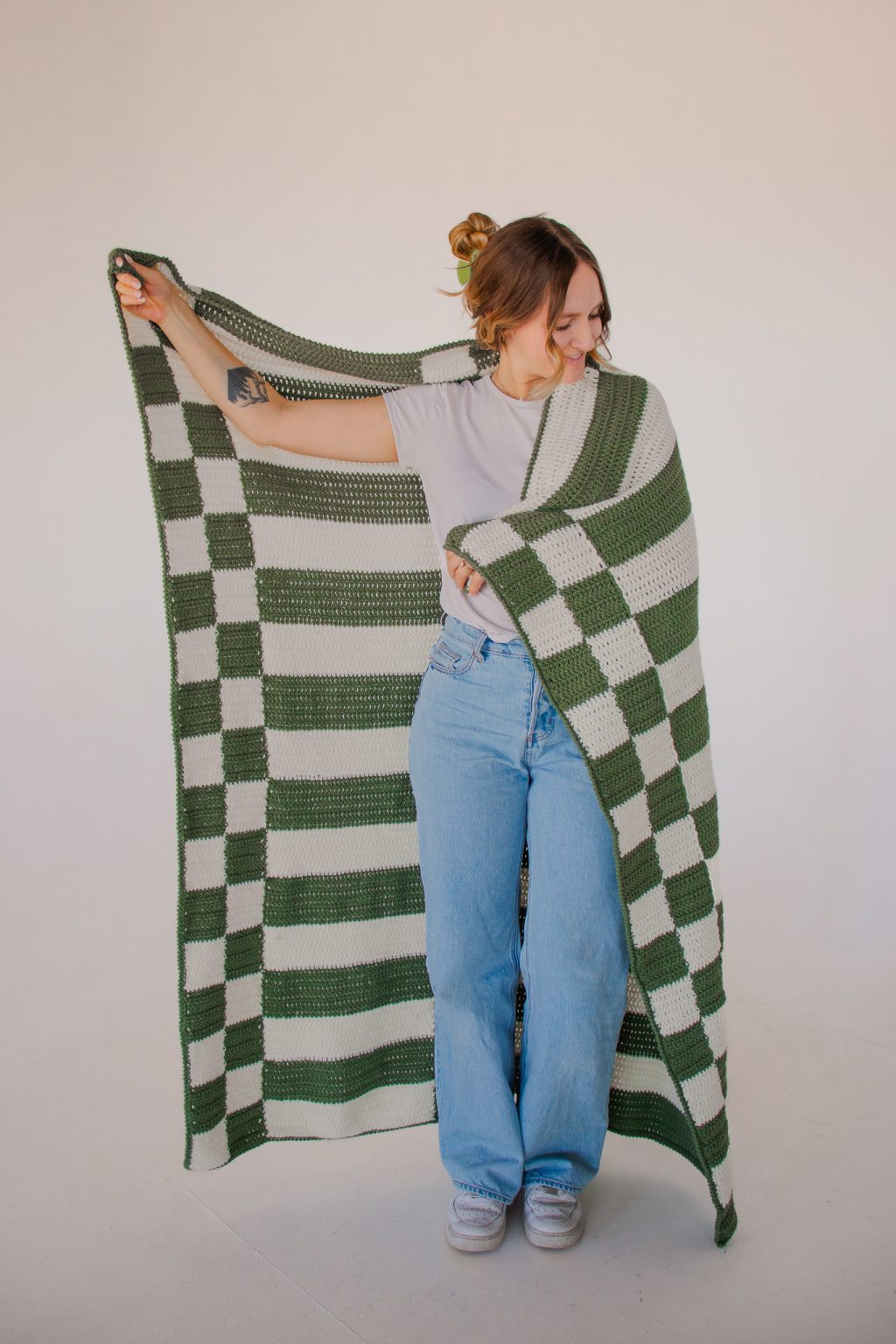 Checks And Stripes Throw – Crochet Pattern for Funky Checkerprint ...